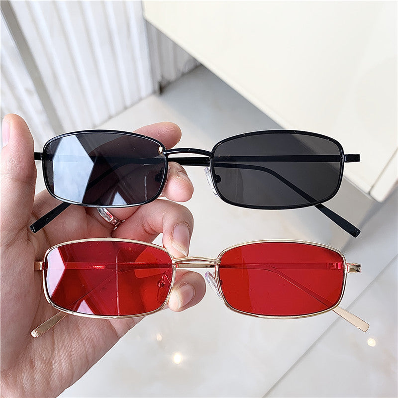 Trendy Small Frame Rectangular Sunglasses – The Elite Gallery - by Viexta